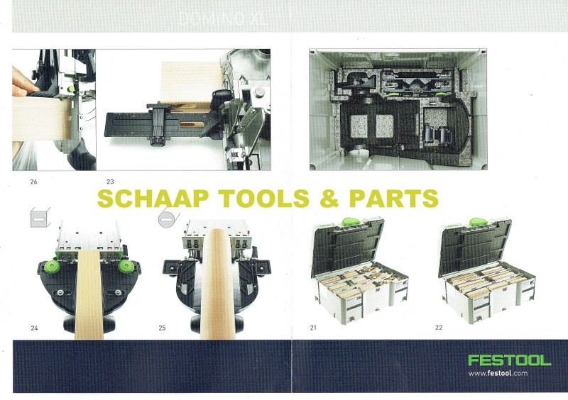 Festool DOMINO freesmachine XL DF700EQ-Plus met D 12 frees in systainer ...