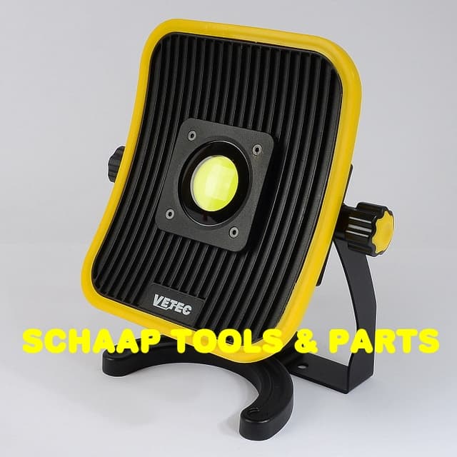 Vetec Bouwlamp DUAL LED 30 Watt accu- en 230 volt op kantelbare ...