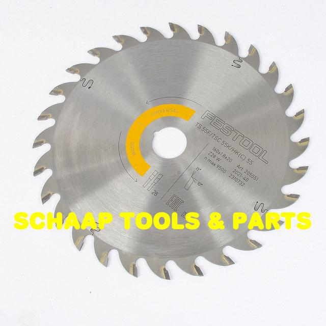 Festool Cirkelzaagblad 160x20x1,8 mm 28 tanden Wisseltand (W) TS55F ...