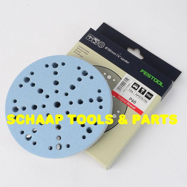 Festool Schuurschijven 150 mm GRANAT P 60 D150 - 48 afzuigopeningen per ...