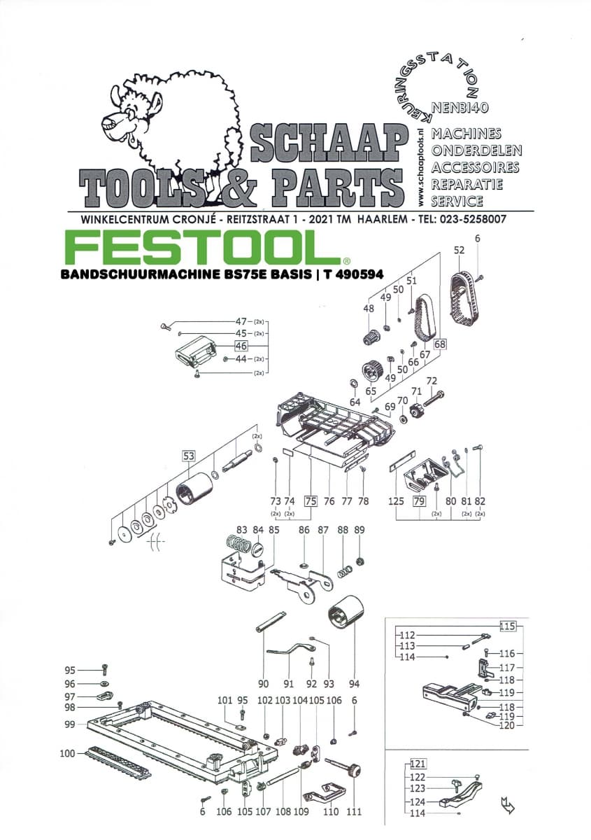 Festool Bandschuurmachine BS75E-Plus in SYS3 XXL 237 | 576295 | Schaap ...