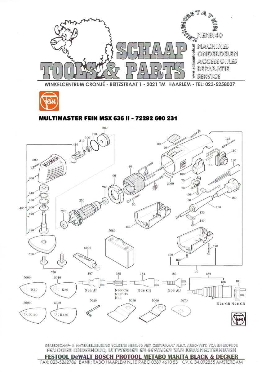Fein Multimaster MSx 636 II - 72292 600 231 | Schaap Tools & Parts