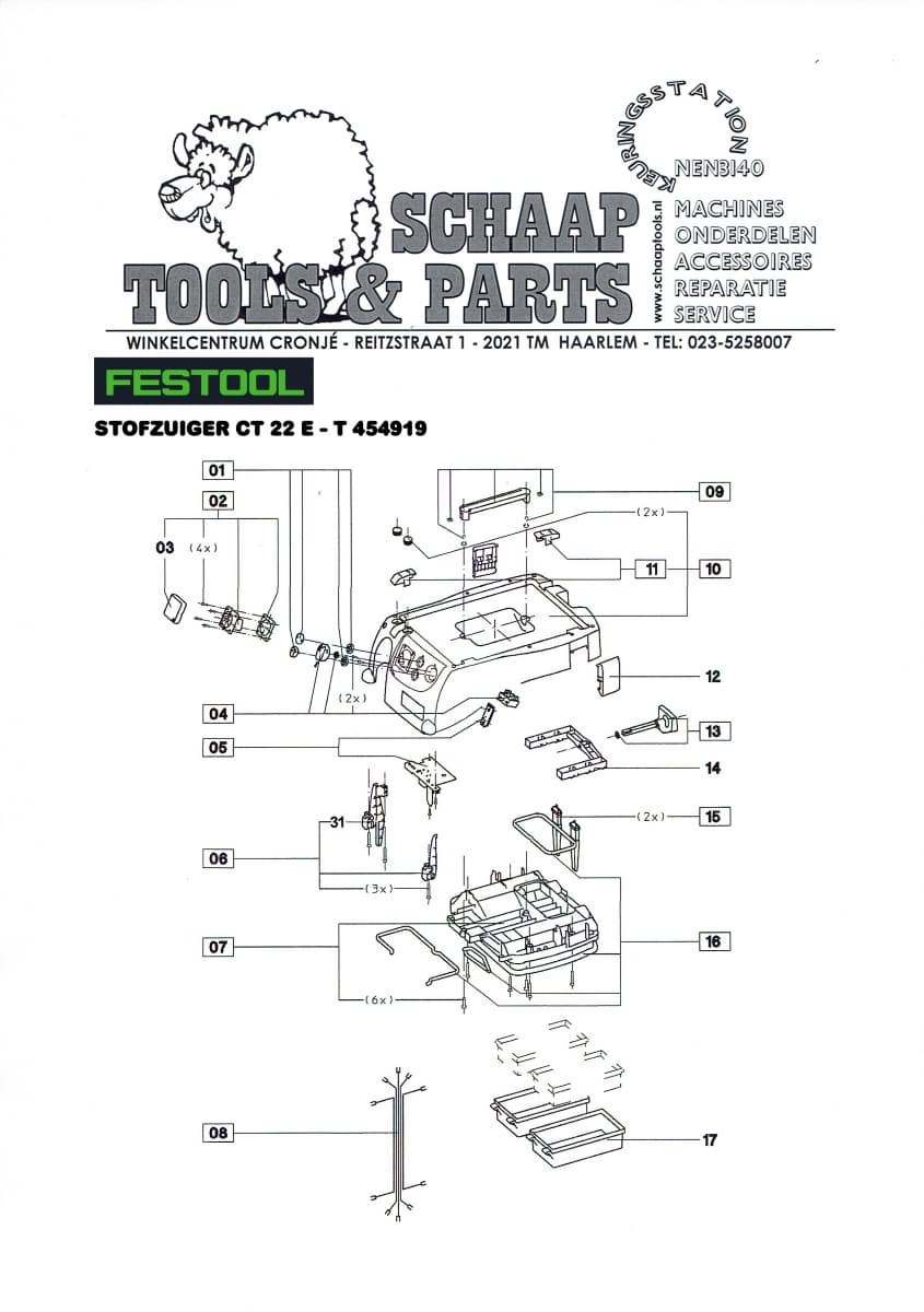 Festool Stofzuiger CT 22 E - T 454919 | Schaap Tools & Parts