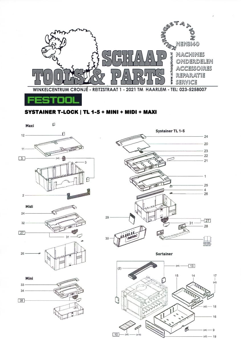 Festool Systainers T-Loc generatie 2 | Schaap Tools & Parts
